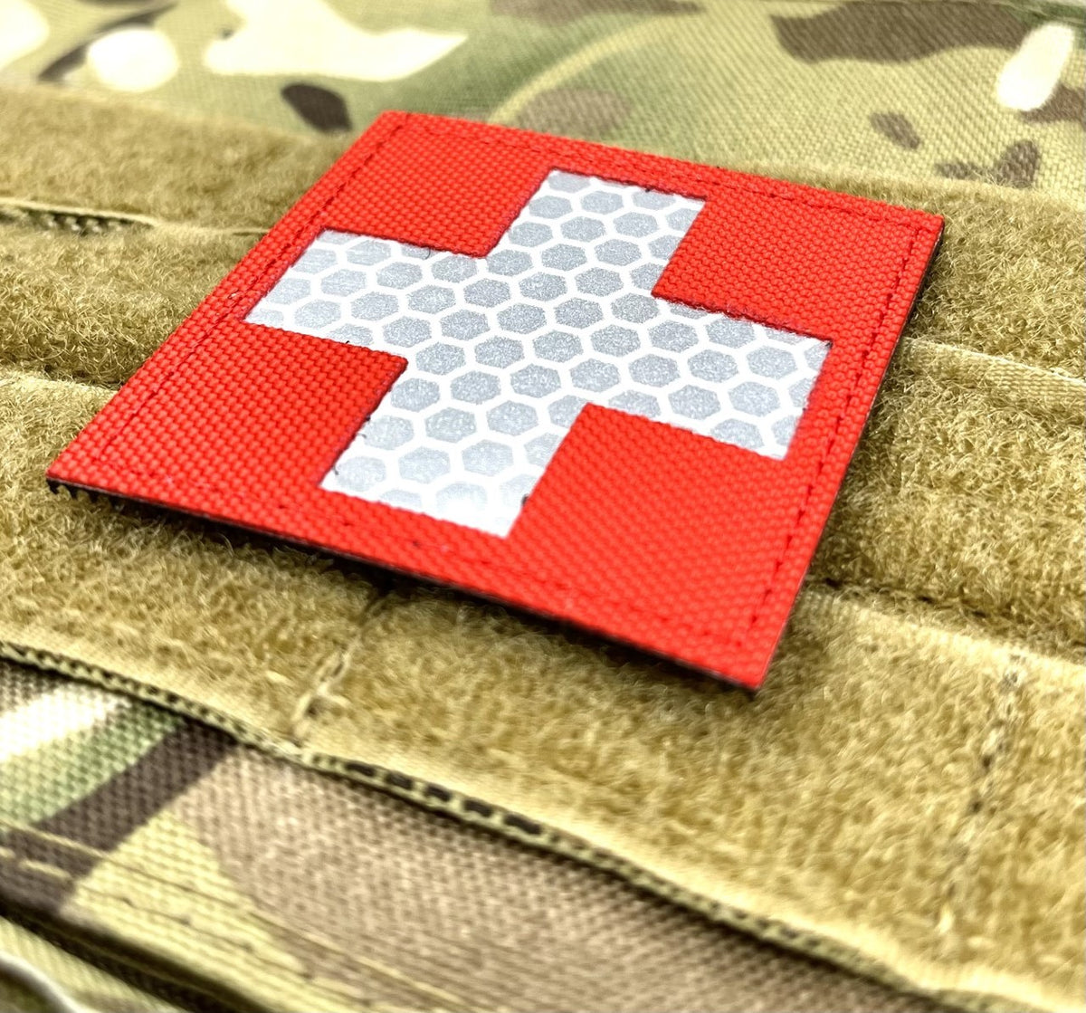 Reflective Medic Cross Patch Red 5cm x 5cm – Two Ravens Tactical