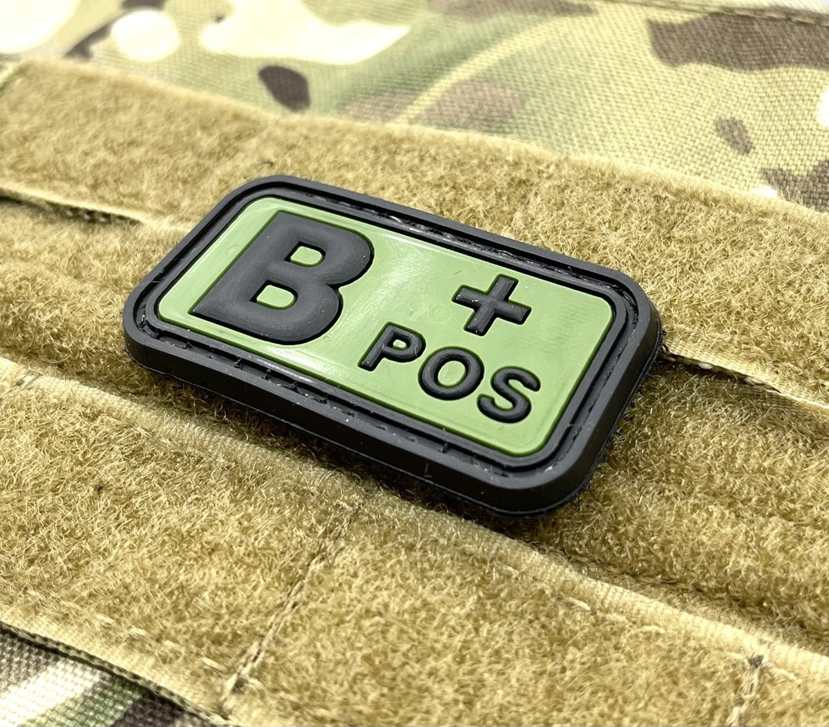 PVC Blood Type B POS Patch Green and Black 5cm x 2.6cm – Two Ravens ...