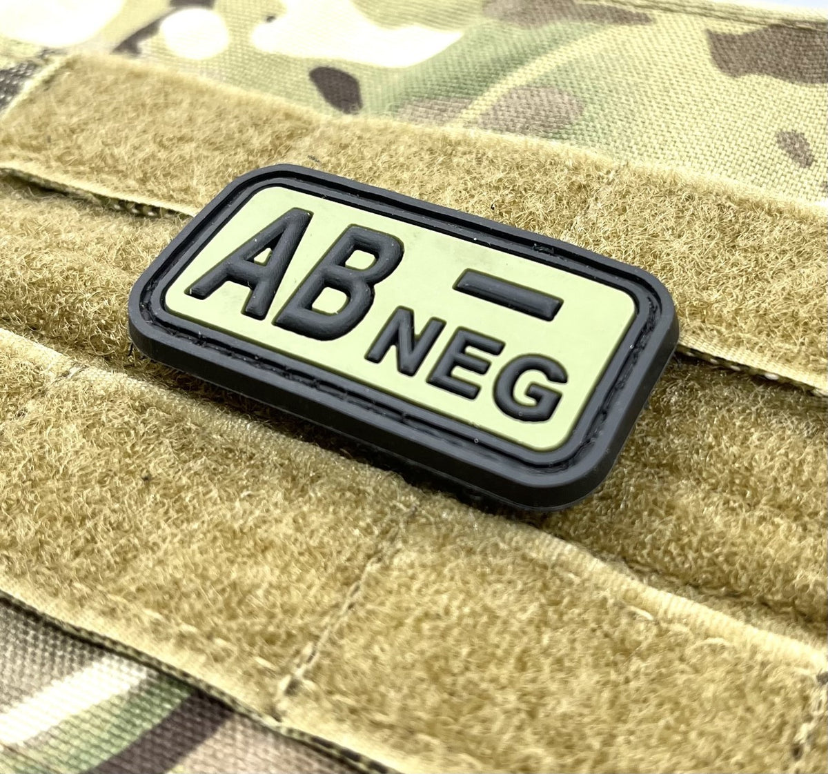 PVC Blood Type AB NEG Patch Green and Black 5cm x 2.6cm – Two Ravens ...